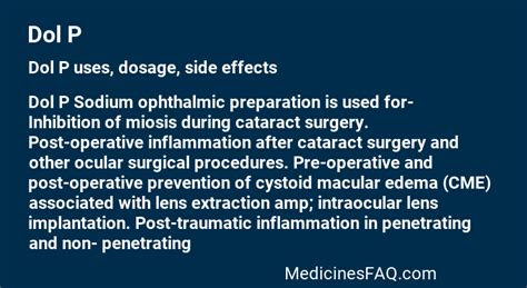 Dol P Uses Dosage Side Effects Food Interaction And Faq