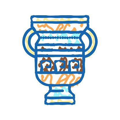 アンフォラ古代ギリシャのアイコン落書きイラスト アンフォラのベクターアート素材や画像を多数ご用意 アンフォラ イラストレーション