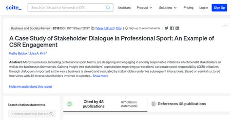 A Case Study Of Stakeholder Dialogue In Professional Sport An Example