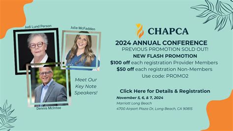 2024 Chapca Annual Conference Is Open To All Now Make Sure To Register And Take Advantage Of