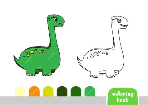 Niedliches Dinosaurier Malbuch Für Kinder Seite Für Bücher