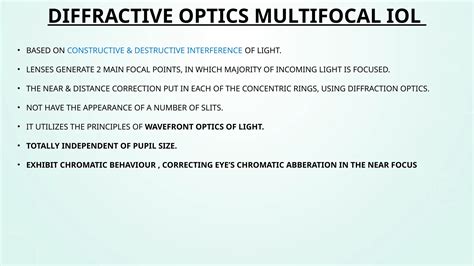 Lets Learn Everything About Multifocal Iol Pptx