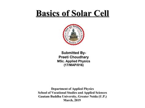 Ppt On Solar Cell Pptx