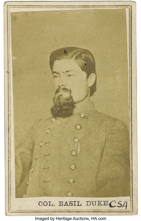 Carte De Visite Of Confederate Colonel Basil W Duke Circa Lot