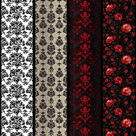 20 Seamless Goth Patterns Vintage Gothic Patterns For Dresses Clothing