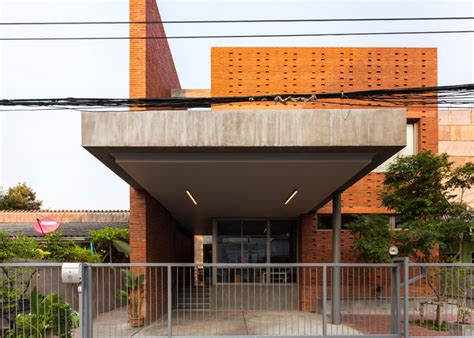 Brick Grates Are Set Into The Walls Of This Bangkok House