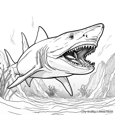 Megalodon Coloring Pages Free And Printable