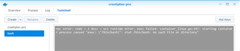 synology docker bash terminal fails · issue 50 · jlesage docker