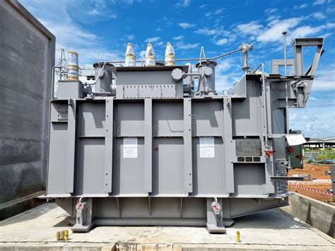 Main Tank Power Transformer Installation The High Voltage Take Off