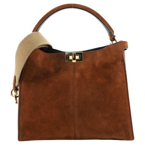 Fendi Peekaboo X Lite Bag Suede Medium At 1stdibs