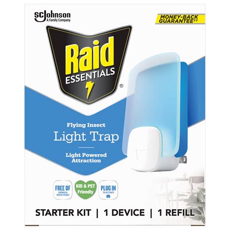 Raid Essentials Flying Insect Light Trap Starter Kit 1 Plug In Device