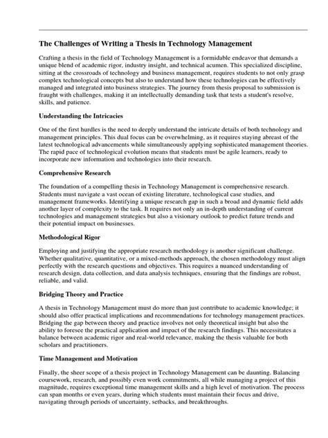 Thesis Technology Management Pdf Methodology Programmable Logic