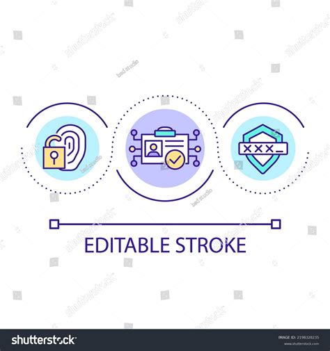 Protecting Sensitive Employee Information Loop Concept Stock Vector