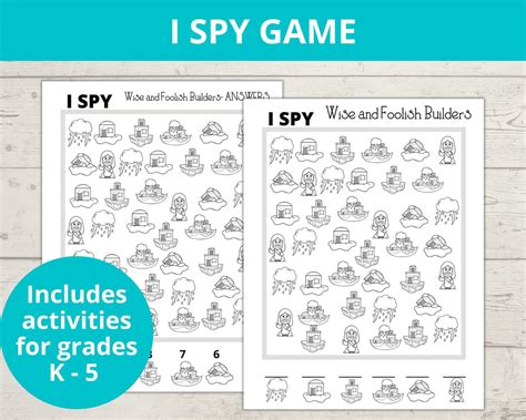 Wise And Foolish Builder Printable Activity Pack Stored Up Treasure