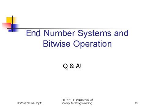 Number Systems And Bitwise Operation Uni Map Sem