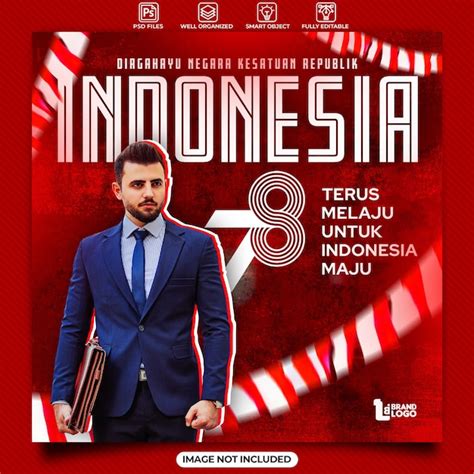 Premium Psd Happy Independence Day Indonesia Social Media Instagram