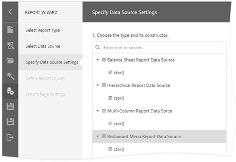 Specify Data Source Settings Object Devexpress End User Documentation