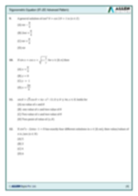 Solution Jee Ja Trigonometric Equation Studypool
