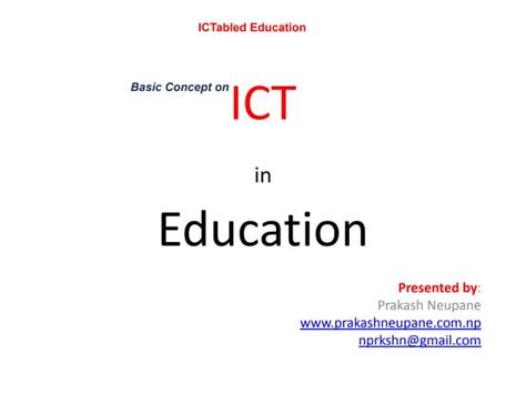 Information Communication And Technology Skills Pptx