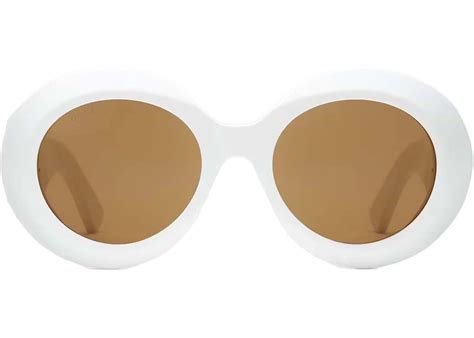 Gucci Round Frame Sunglasses White 779491 J0740 9223 In Acetate Us