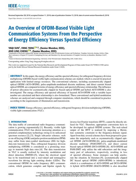 Ieeeccessan Overview Of Ofdm Based Visible Light Pdf Orthogonal Frequency Division