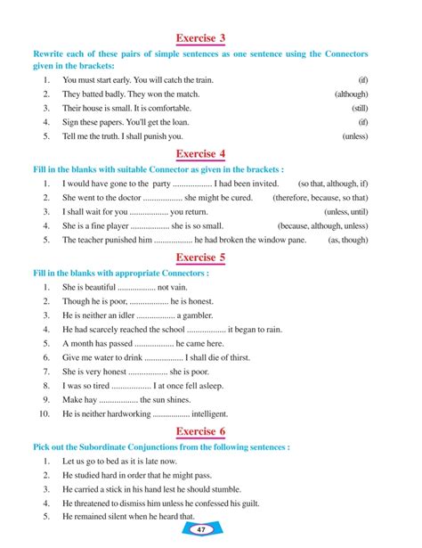 C9 Conjunctions Exercises And Solution