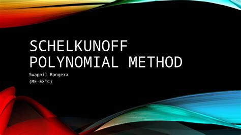 Pptx Schelkunoff Polynomial Method For Antenna Synthesis Dokumen Tips