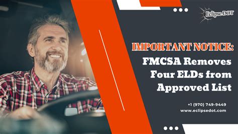 Important Notice Fmcsa Removes Four Elds From Approved List Eclipse Dot