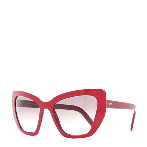 Prada Cat Eye Sunglasses Spr 08v Red 1628119 Fashionphile