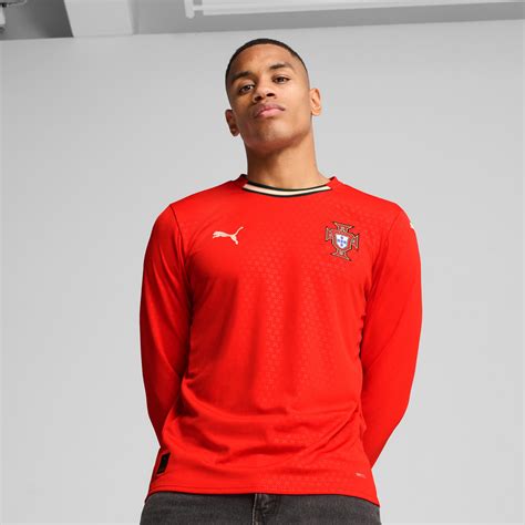 Portugal 25 Home Replica Mens Long Sleeve Jersey Puma