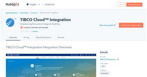 Tibco Cloud™ Integration Hubspot Integration Connect Them Today