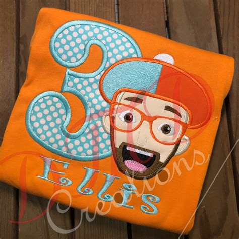 Blippi Shirt Blippi Applique Birthday Shirt Blippi Dmdcreations