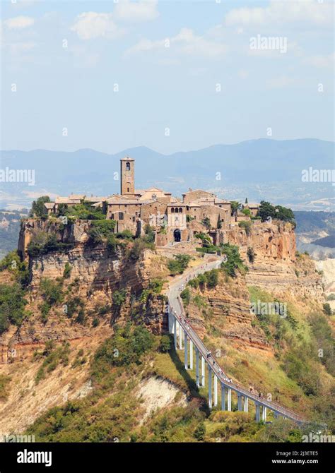 View Of Small Village Called Civita Di Bagnoregio On The Hill In