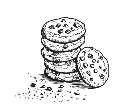 Cookies Drawing Vector Art Icons And Graphics For Free Download
