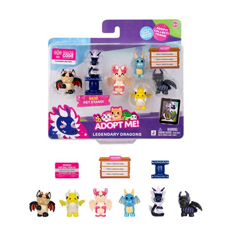 Adopt Me Legendary Dragons 6 Figure Pack Online Game Exclusive