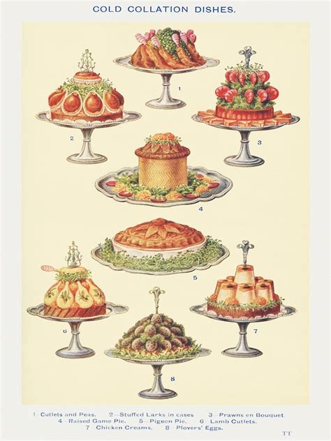 Cold Collation Dishes Art Print By Fy Classic Art Prints And Posters