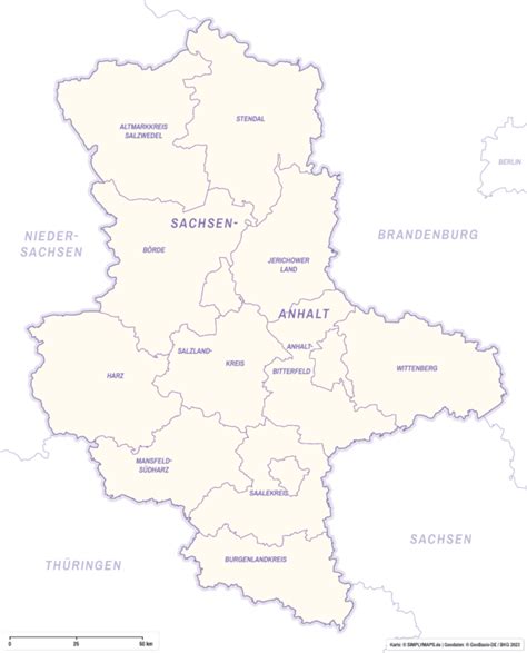 Landkarte Sachsen Anhalt Druck Pdf Vektor Download Svg
