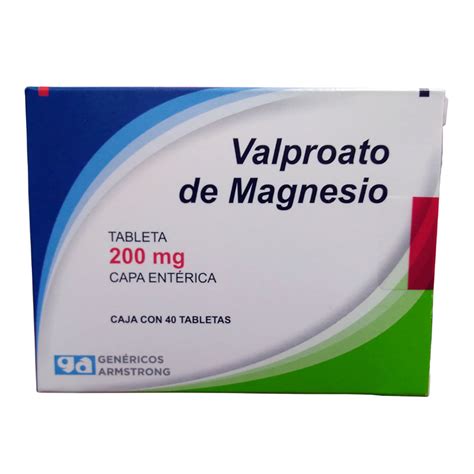 Tabletas Genéricos Armstrong Valproato De Magnesio 200mg Caja Con 40
