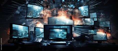 Engineers Computers Hacked System Crashed Critical Error On Multiple Screens Security Breach