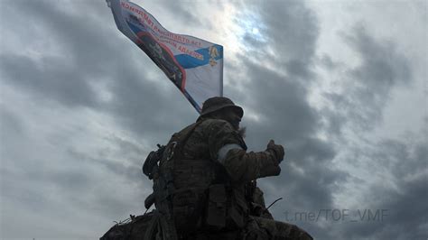 Stormtroopers Of The 155th Marine Brigade Of The Pacific Fleet Guard Raised The Flags Of Russia