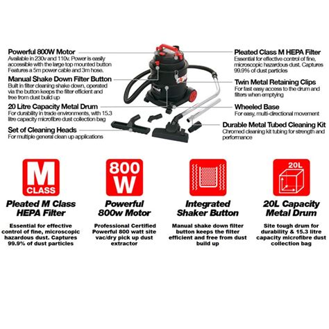Trend T32l 800w M Class 110v Dust Extractor