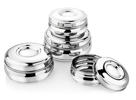 Stainless Steel Puri Dabba Set For Kitchen At ₹ 349 Set In Surat Id 26559979362