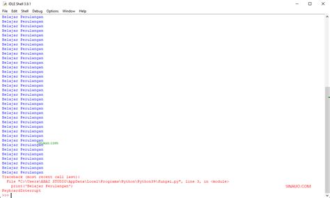 Belajar Perulangan While Pada Bahasa Python Sinauocom