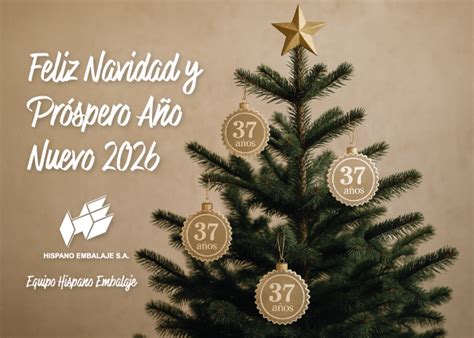 Feliz Navidad Y Próspero Año Nuevo 2026 Hispano Embalaje