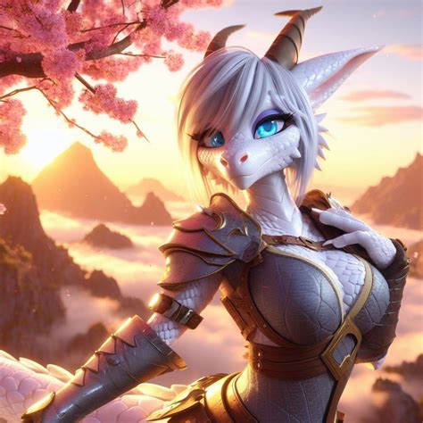Anthro White Dragon Blossom By Noahjk972 On Deviantart