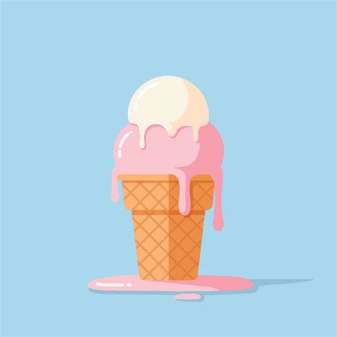Melting Ice Cream Illustration