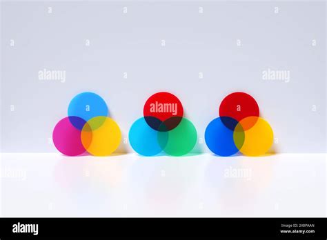 Color Theory Color Models On Plexiglass Circles Three Additive Or