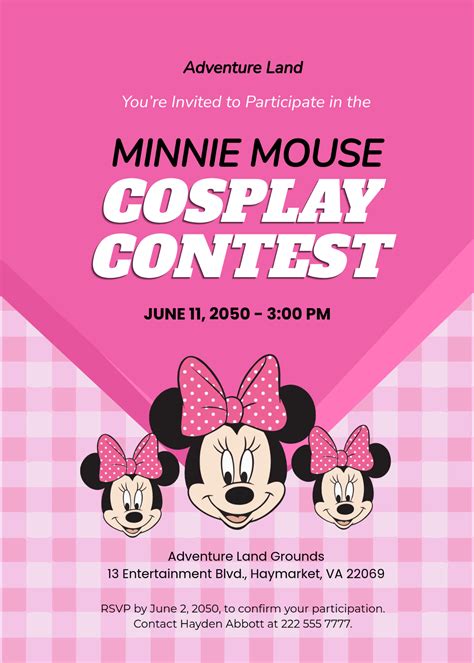 Minnie Mouse Pdf Invitation