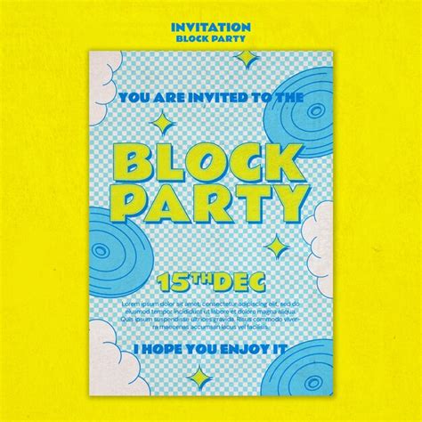 Free Psd Block Party Template Design