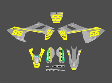Husqvarna 85 Tc 2018 2024 Deco Kit Factory Grey Moto Deco Kit Shop